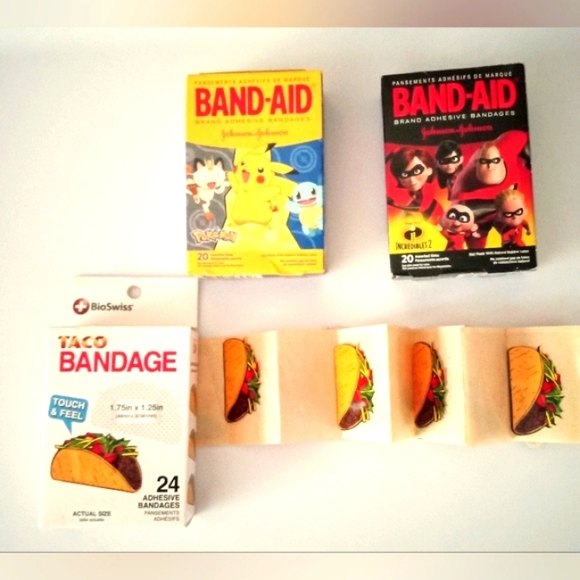 Johnson & Johnson + Bio Swiss | Bath, Skin & Hair | Pokemon Incredibles2 Bandaid Bandages 2 Ct ...